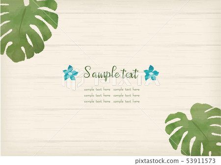 Wood frame _ Monstera - Stock Illustration [53911573] - PIXTA
