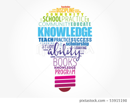 KNOWLEDGE bulb word cloud - Stock Illustration [53915198] - PIXTA