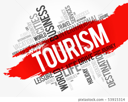 Tourism word cloud collage-插圖素材 [53915314] - PIXTA圖庫
