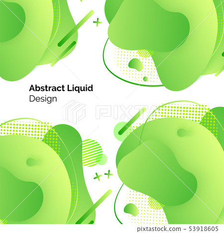 Abstract Liquid Design Set of Posters Template - Stock Illustration ...