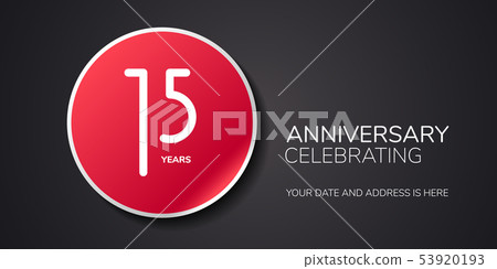 15 years anniversary vector logo, icon. Template - Stock Illustration ...