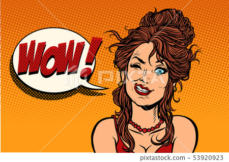 human emotion wow woman - Stock Illustration [53920923] - PIXTA