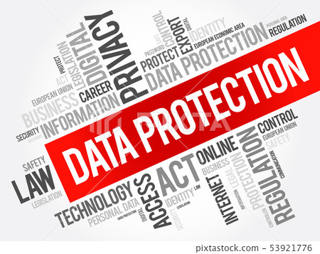 Data Protection word cloud collage - Stock Illustration [53921776] - PIXTA