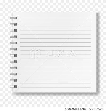 Square notebook, realistic lined mockup - Stock Illustration [53932528 ...