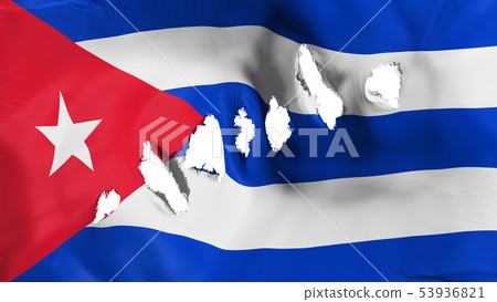 Cuba flag perforated, bullet holes - Stock Illustration [53936821] - PIXTA