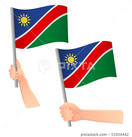 Namibia flag in hand icon-插圖素材 [53938482] - PIXTA圖庫