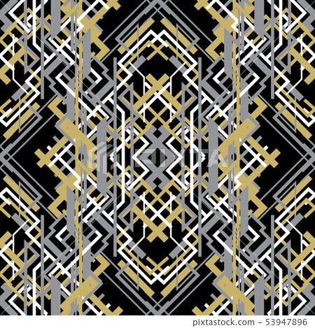 Trendy linear style golden black design... - Stock Illustration ...