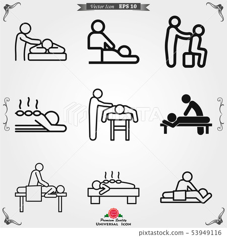 Massage Icon. spa vector logo, illustration,-插圖素材 [53949116] - PIXTA圖庫