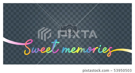 Collage of photo frame and Sign Sweet memories - Stock Illustration ...