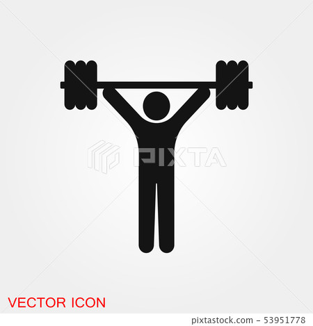 Weightlifter icon vector sign symbol for design - Stock Illustration ...