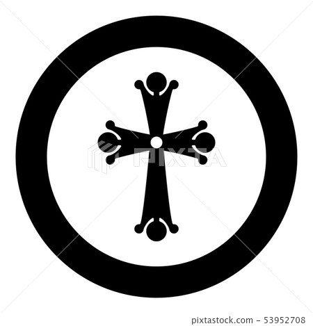 Four pointed cross drop shaped Cross monogram - Stock Illustration ...