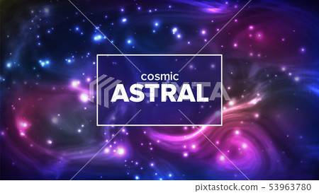 Cosmic Astral With Night Sky Stars Banner Vector - Stock Illustration ...