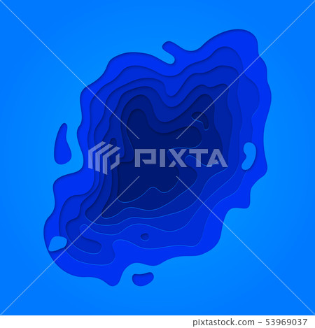 Papercut blue multi layer gradient background - Stock Illustration ...