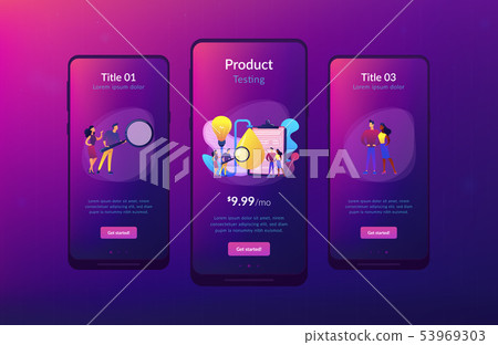 Product testing app interface template. - Stock Illustration [53969303 ...