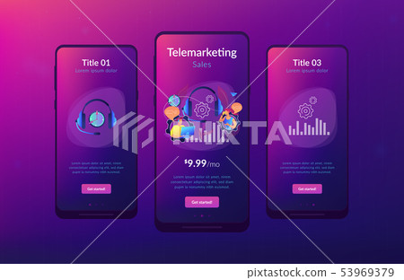 Cold calling app interface template. - Stock Illustration [53969379] - PIXTA