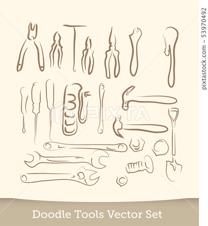 doodle tools set . Vector - Stock Illustration [53970492] - PIXTA