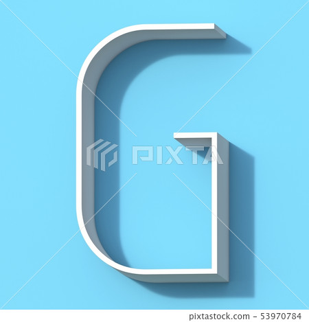 Line font with shadow Letter G 3D-插圖素材 [53970784] - PIXTA圖庫
