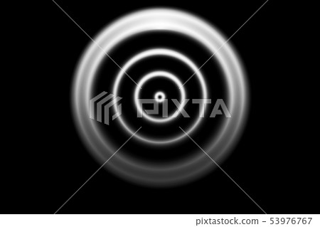 Abstract white circle with ring line on black - Stock Illustration ...