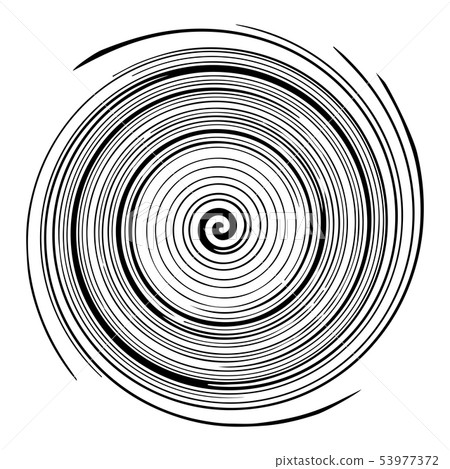 Circular twisted swirl Isolated on white - Stock Illustration [53977372 ...
