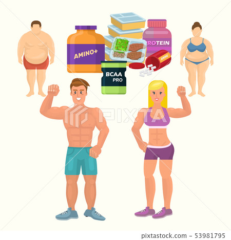 Flat style colorful cartoon illustration of fat... - Stock Illustration ...