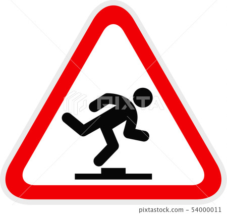 Triangular red Warning Hazard Symbol, vector - Stock Illustration ...