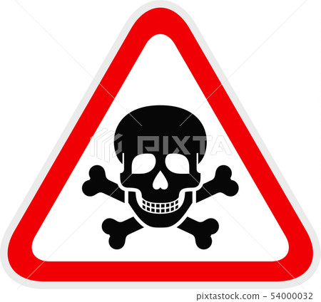 Triangular red Warning Hazard Symbol, vector - Stock Illustration ...