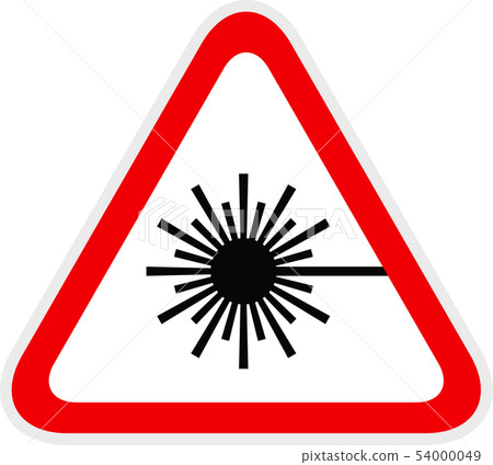 Triangular red Warning Hazard Symbol, vector - Stock Illustration ...