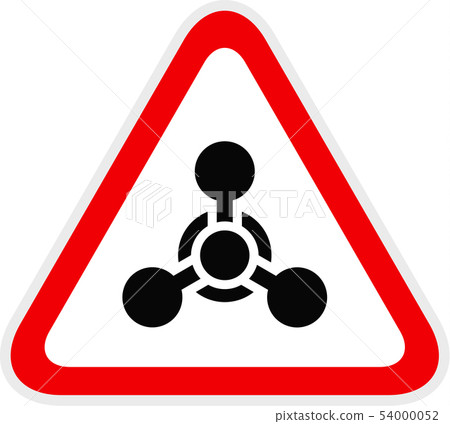 Triangular red Warning Hazard Symbol, vector - Stock Illustration ...