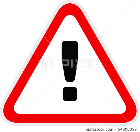 Triangular red Warning Hazard Symbol, vector - Stock Illustration ...
