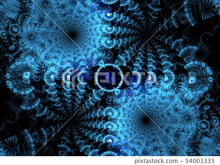 Space geometry. Dynamic flowing forms with - Stock Illustration ...