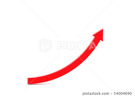 Illustration CG of rising arrow - Stock Illustration [54004690] - PIXTA