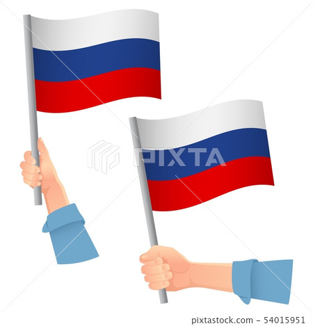 russia flag in hand icon - Stock Illustration [54015951] - PIXTA
