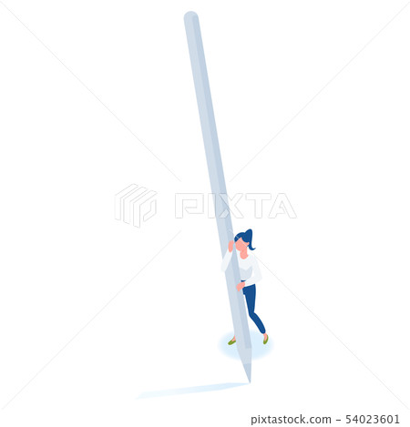 Drawing with isometrics stylus pen - Stock Illustration [54023601] - PIXTA