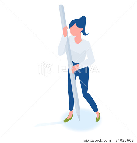 Drawing with isometrics stylus pen - Stock Illustration [54023602] - PIXTA