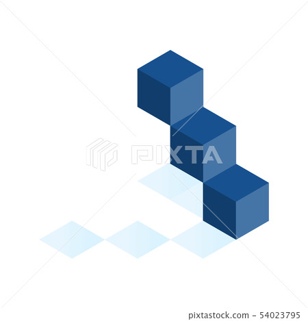 Isometrics stack stairs - Stock Illustration [54023795] - PIXTA