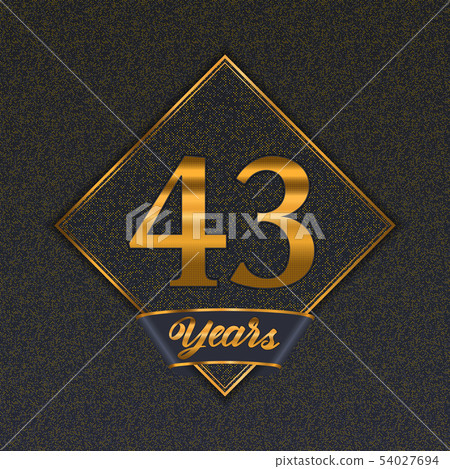 Golden number 43 templates - Stock Illustration [54027694] - PIXTA