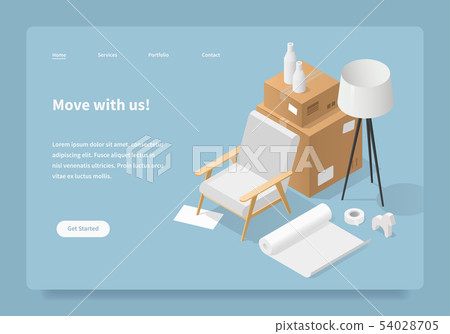 Move With Us Landing Page Concept - Stock Illustration [54028705] - PIXTA