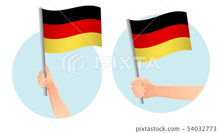 Germany flag in hand icon - Stock Illustration [54032773] - PIXTA