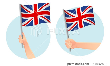 United Kingdom flag in hand icon - Stock Illustration [54032890] - PIXTA