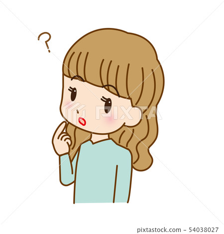 Person woman face expression young question - Stock Illustration ...
