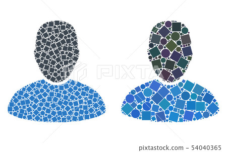 Customer Icon Mosaics of Squares and Circles - Stock Illustration ...