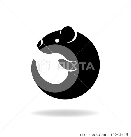 Simple shape of rat, icon or logo for web. - Stock Illustration ...