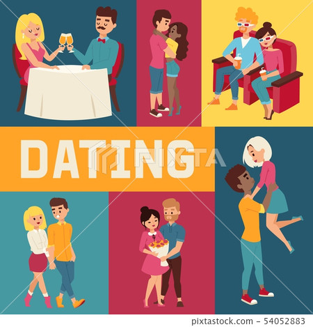 Dating banner vector illustration. People... - Stock Illustration ...