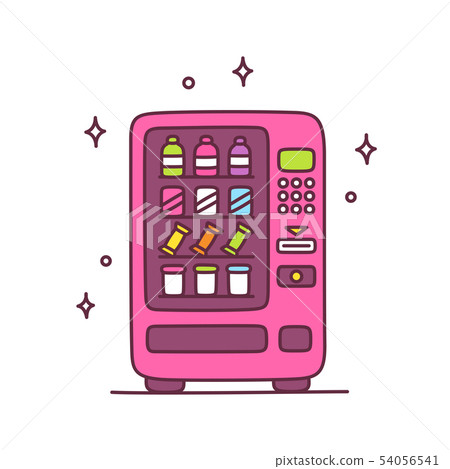 Cute cartoon vending machine - Stock Illustration [54056541] - PIXTA