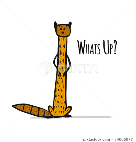 Funny mongoose, sketch for your design - Stock Illustration [54066077 ...