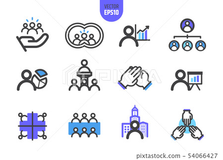 organization vector icon set - vector - Stock Illustration [54066427 ...