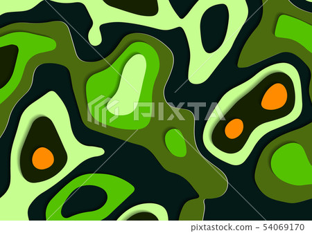 Multi layered paper cut background. Abstract map - Stock Illustration ...