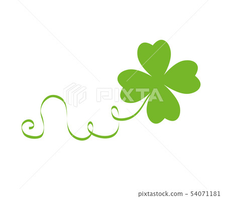 green cloverleaf isolated on white background - Stock Illustration ...