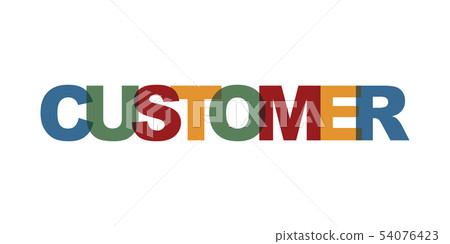 Customer business card text. Modern lettering - Stock Illustration ...