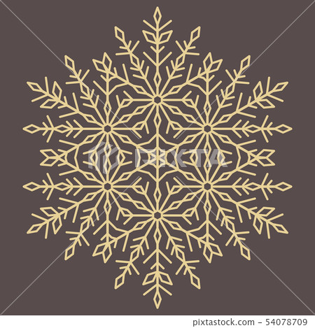 Pretty Vector Round Snowflake - Stock Illustration [54078709] - PIXTA